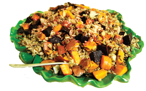 Roasted Rosemary Roots & Wild Rice - Edible Shasta Butte